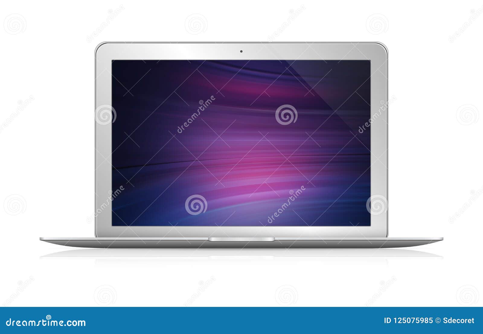 Isolated Modern Laptop with Shadow Front View 3d Rendering Stock ...