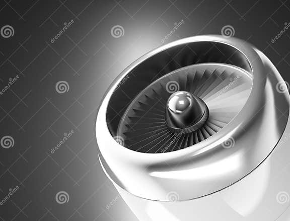 Front view of a jet engine stock illustration. Illustration of luxury ...