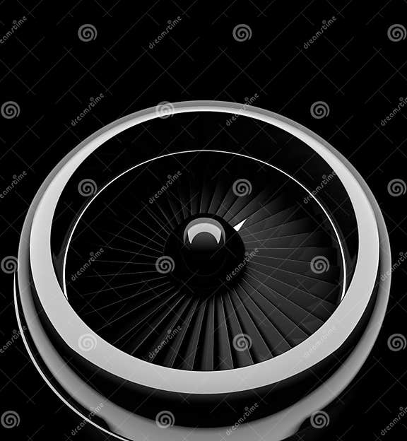 Front view of jet engine stock illustration. Illustration of ...