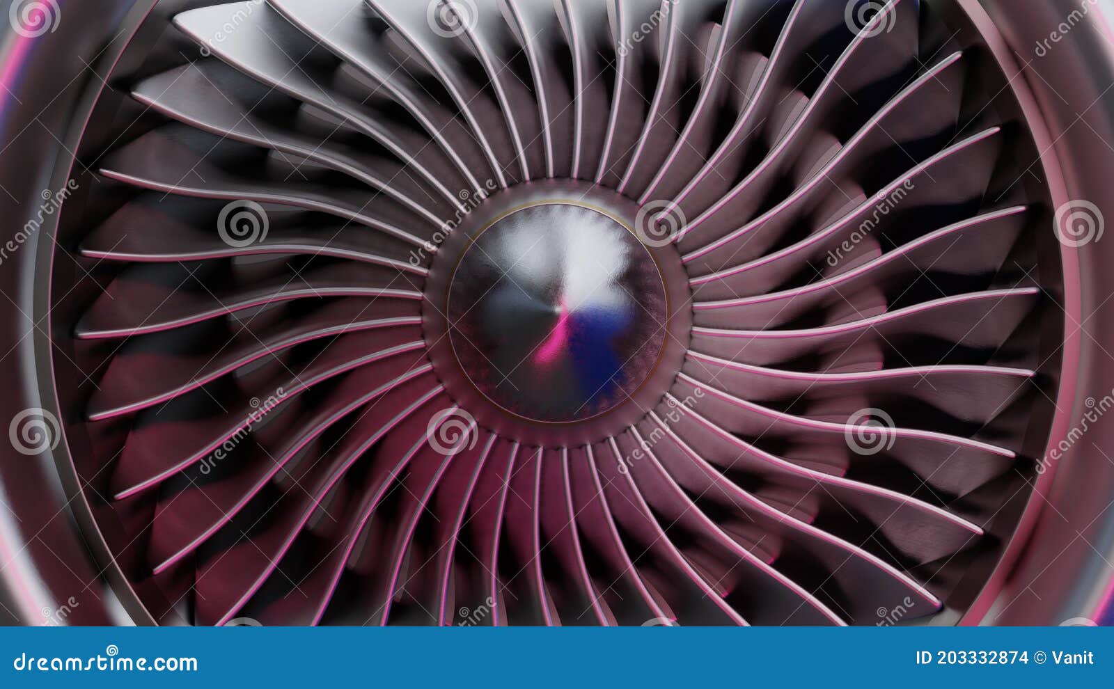 Front View for jet engine stock illustration. Illustration of blade ...
