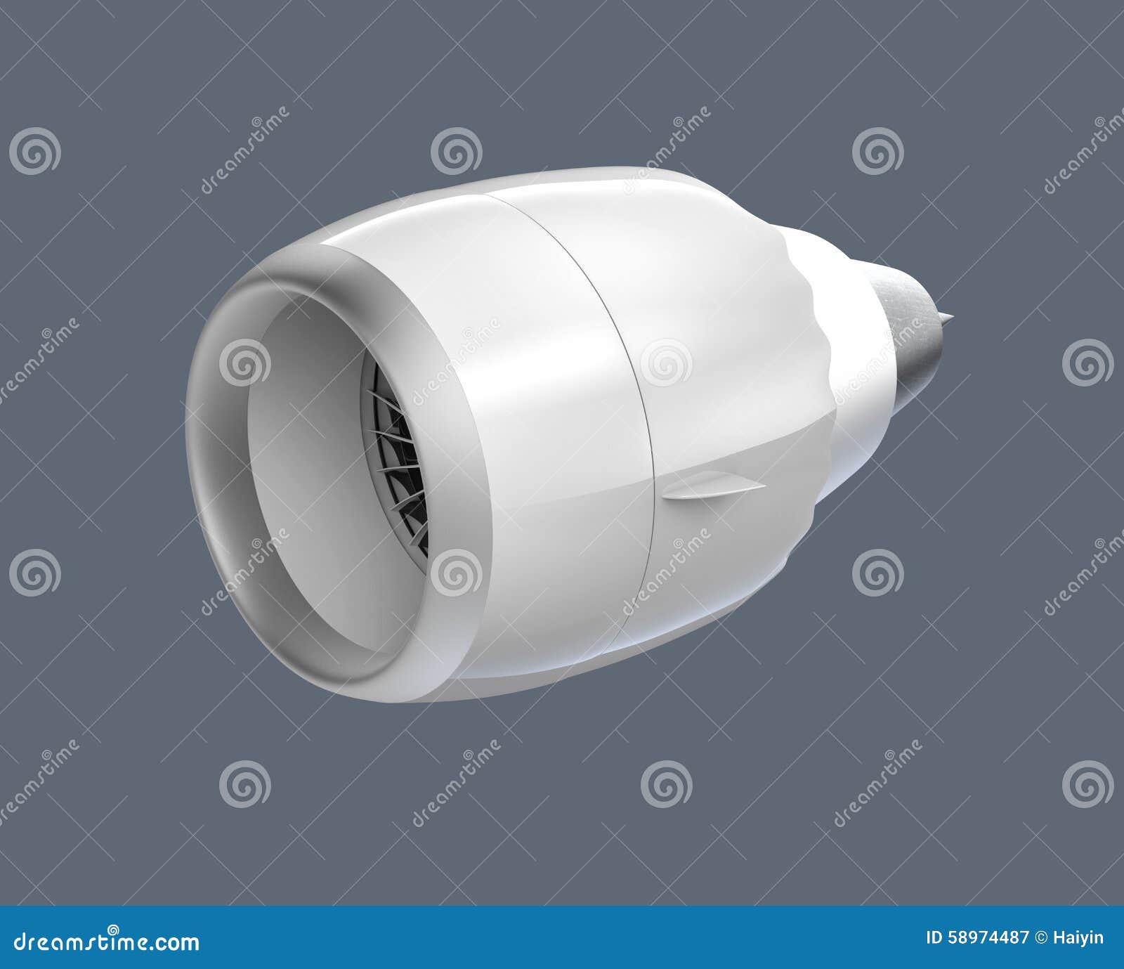 Front View of a Jet Turbofan Engine Stock Illustration - Illustration ...