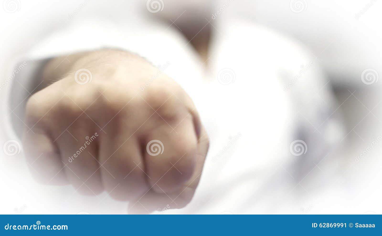 Front View of Karate Master Punching with Both Hands, Loopable Stock ...