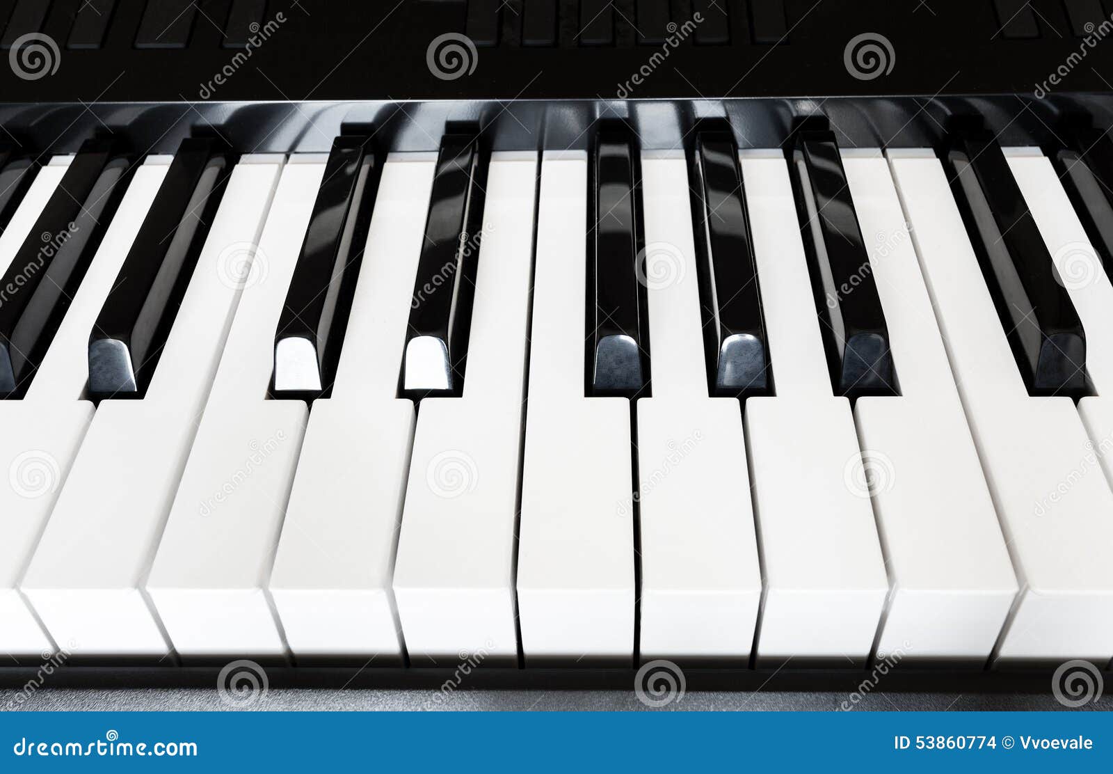 Front View Keys of Musical Digital Keyboard Stock Photo - Image of tool ...