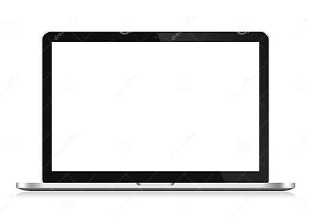 Front View of Laptop Computer Stock Image - Image of display, computer ...