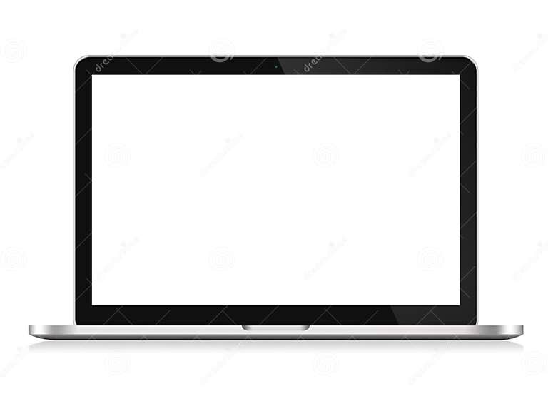 Front View of Laptop Computer Stock Image - Image of display, computer ...