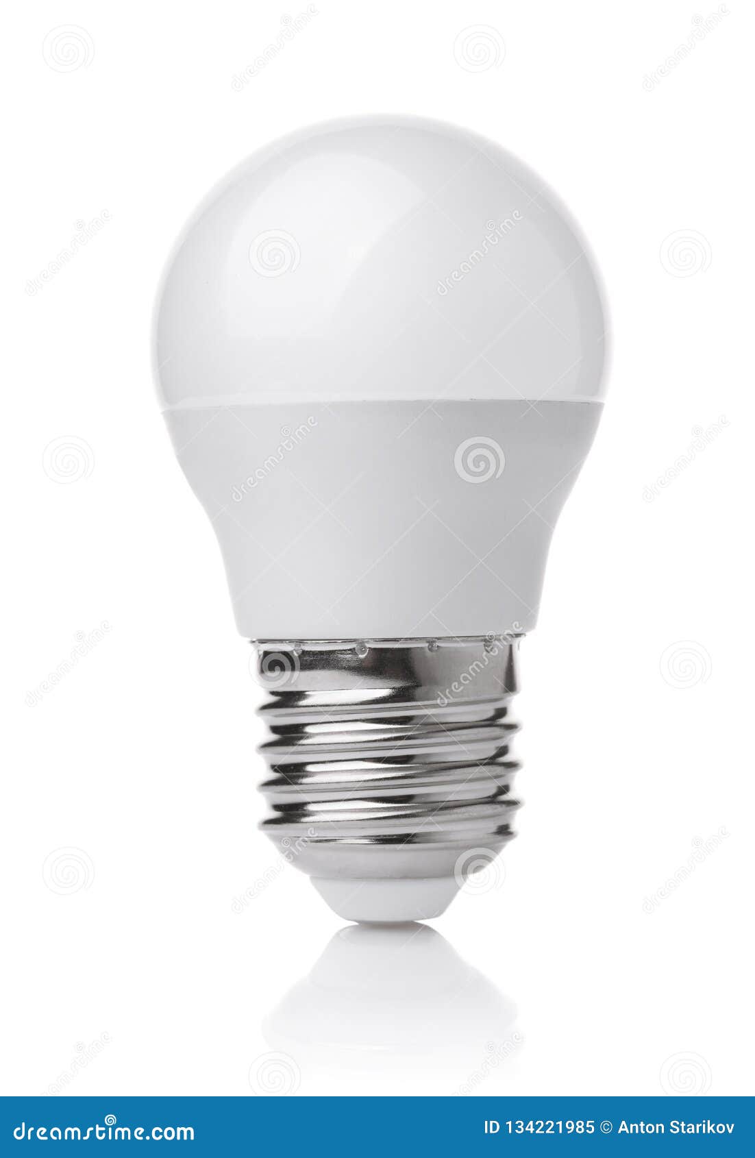 Front View of LED Light Bulb Stock Image - Image of inspiration ...