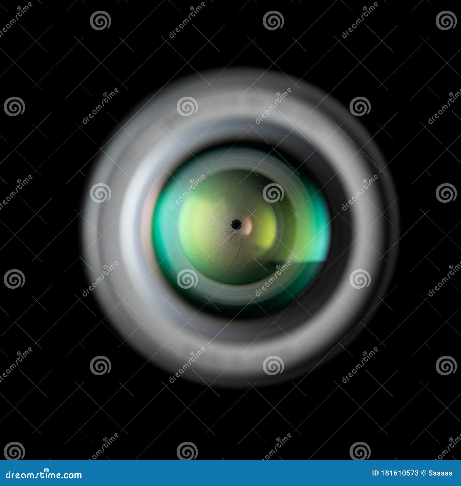 Front View of Lens Diaphragm on Black Background Stock Image - Image of ...