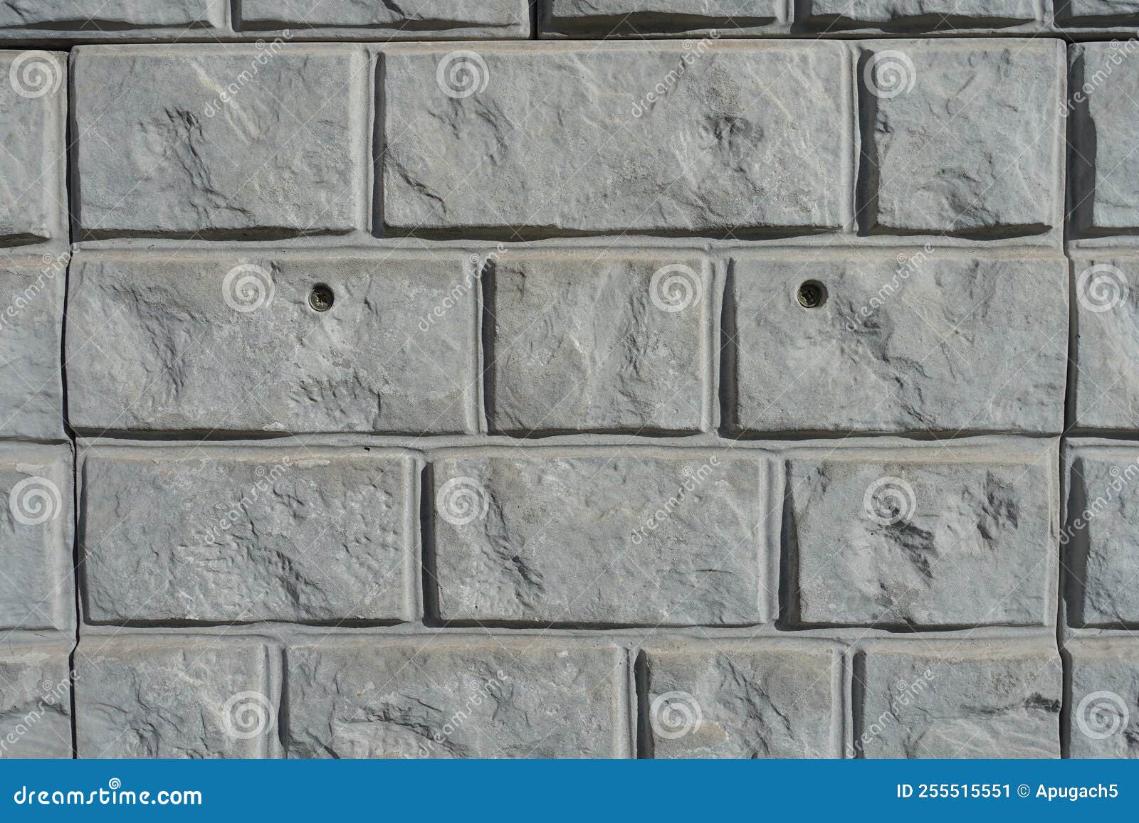 Front View of Light Gray Unpainted Brick Veneer Wall Stock Image ...