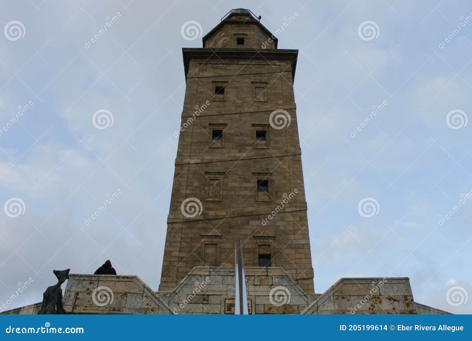 Front View of the Lighthouse Tower of Hercules Stock Photo - Image of ...