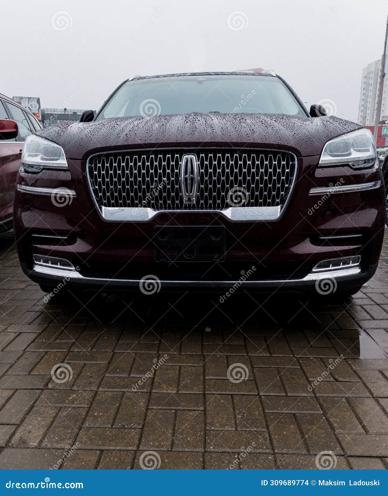 Front view Lincoln Aviator editorial stock image. Image of brand ...