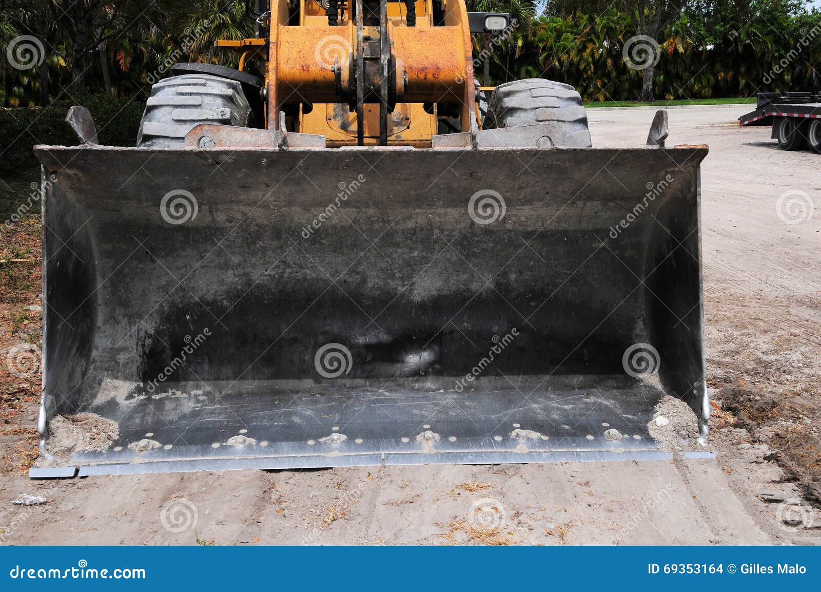 Front view of loader stock photo. Image of payloader - 69353164