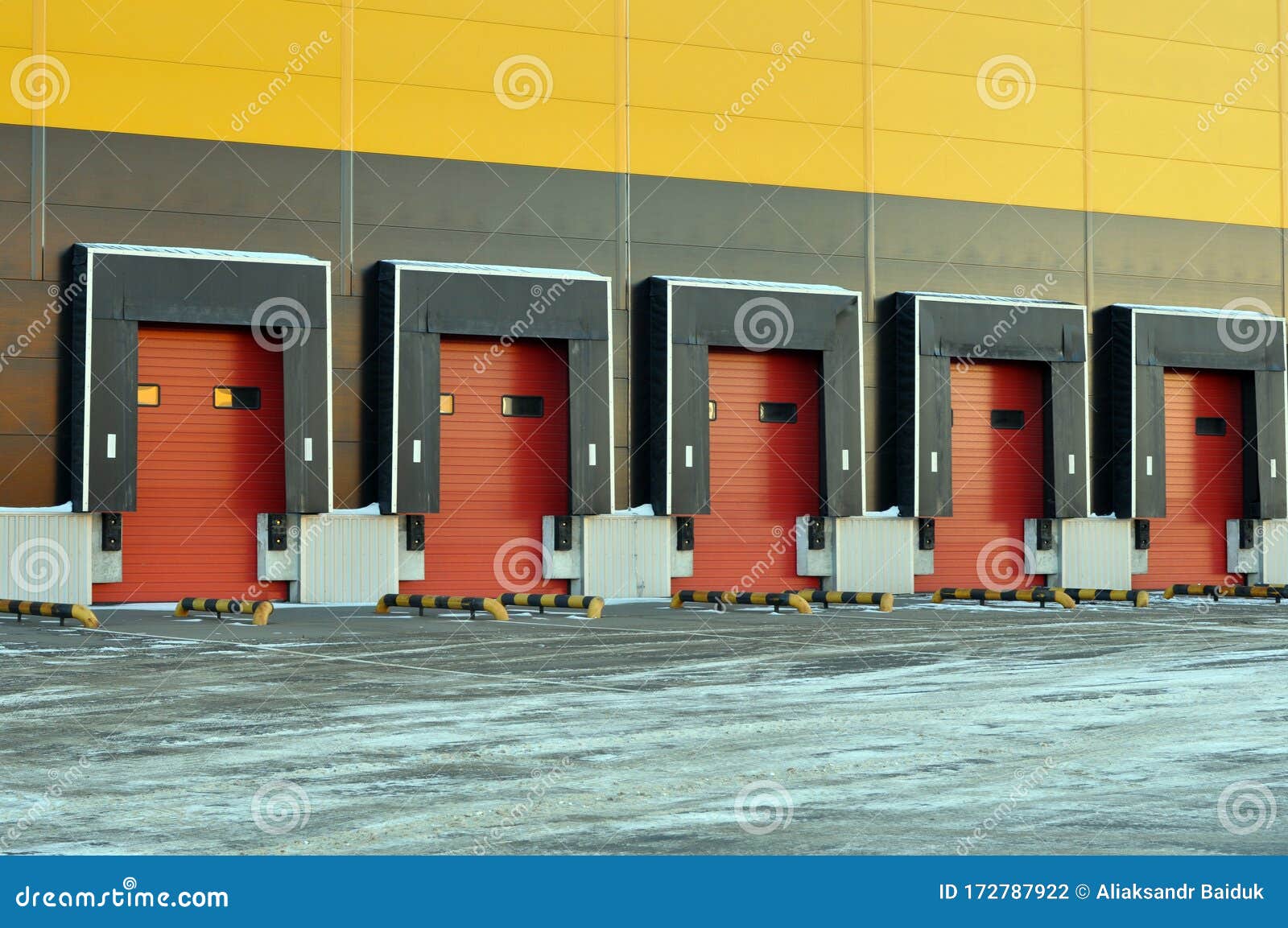 Front View of Loading Docks of a Modern Logistics Center Stock Photo ...