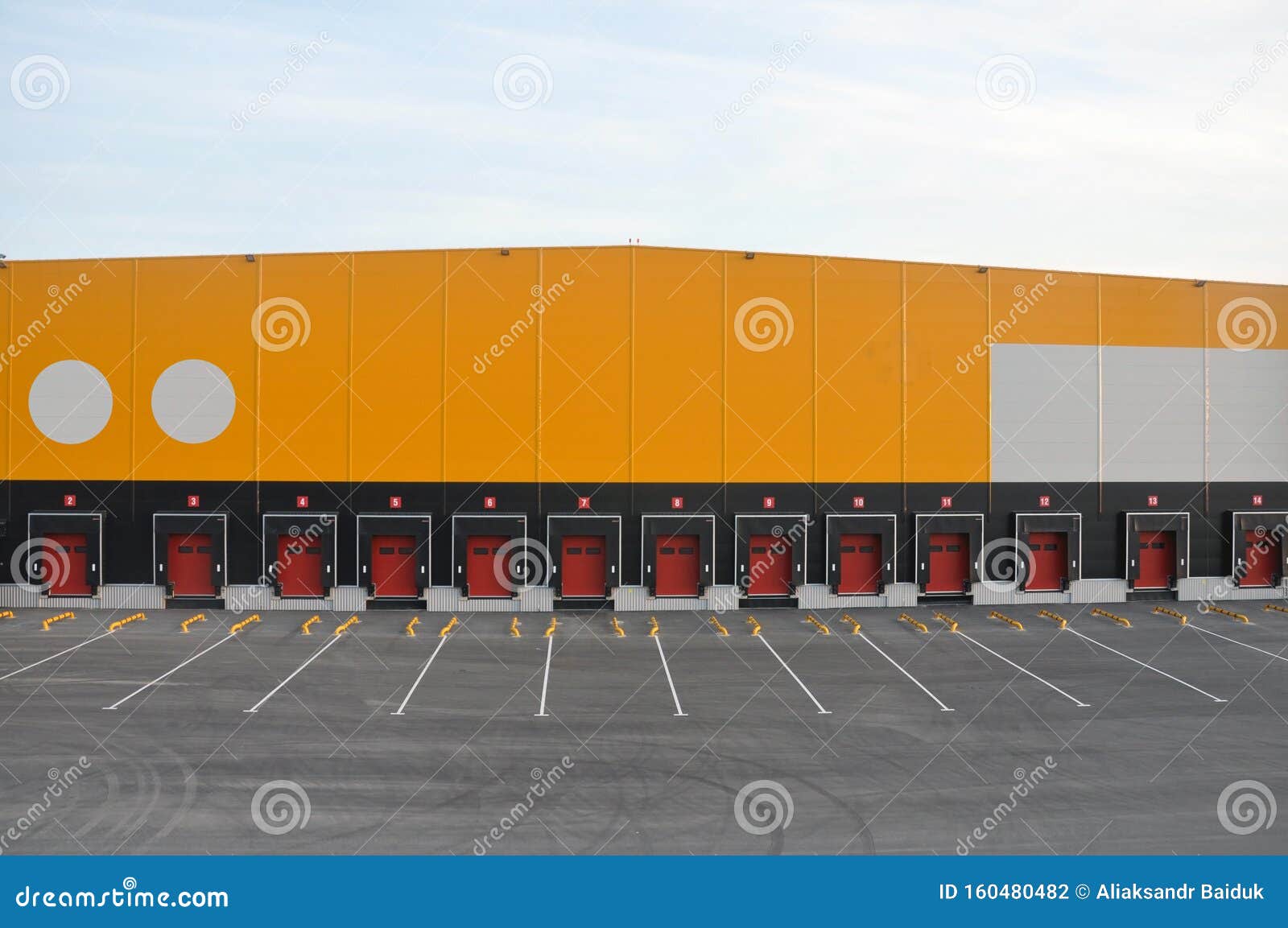 Front View of Loading Docks of a Modern Logistics Center Stock Photo ...