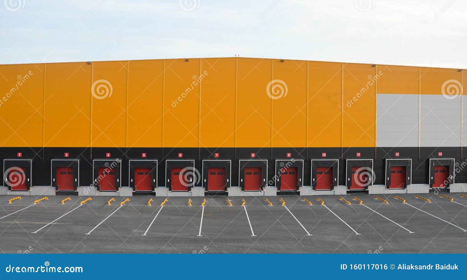 Front View of Loading Docks of a Modern Logistics Center Stock Photo ...