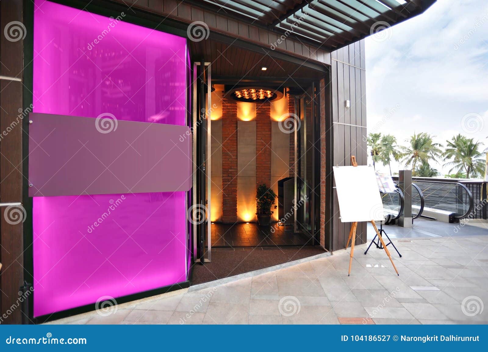 Front view of the loft bar stock image. Image of lamp - 104186527