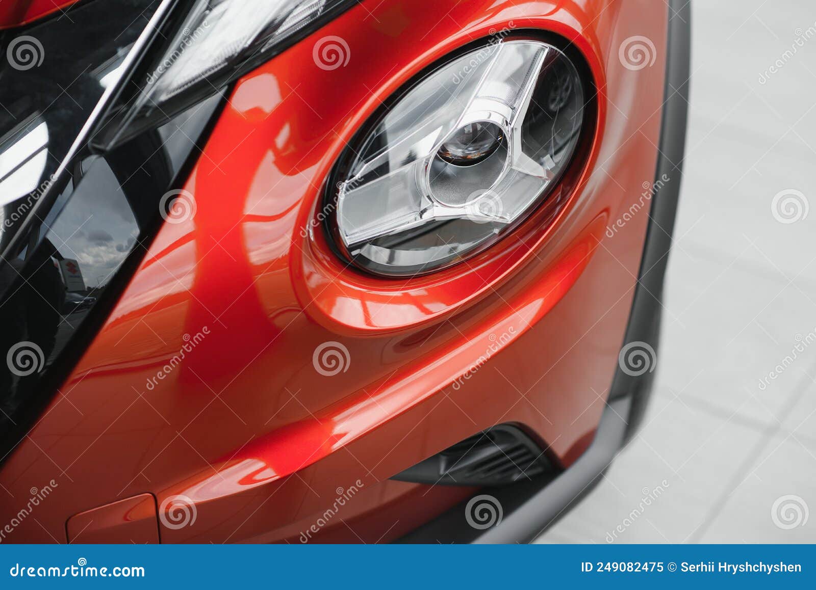 Front View of a Luxury Car stock image. Image of modern - 249082475