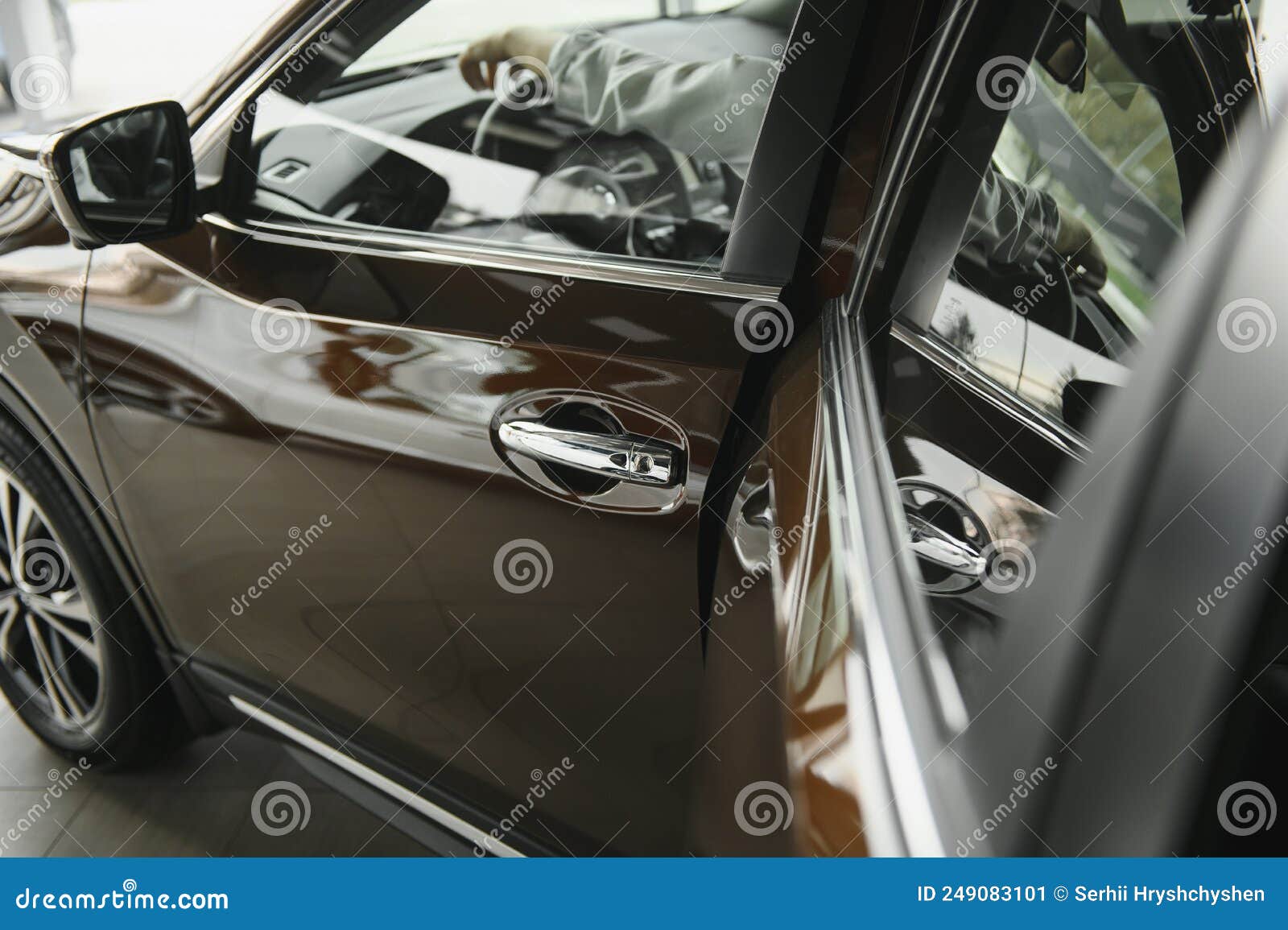 Front View of a Luxury Car stock image. Image of headlamp - 249083101