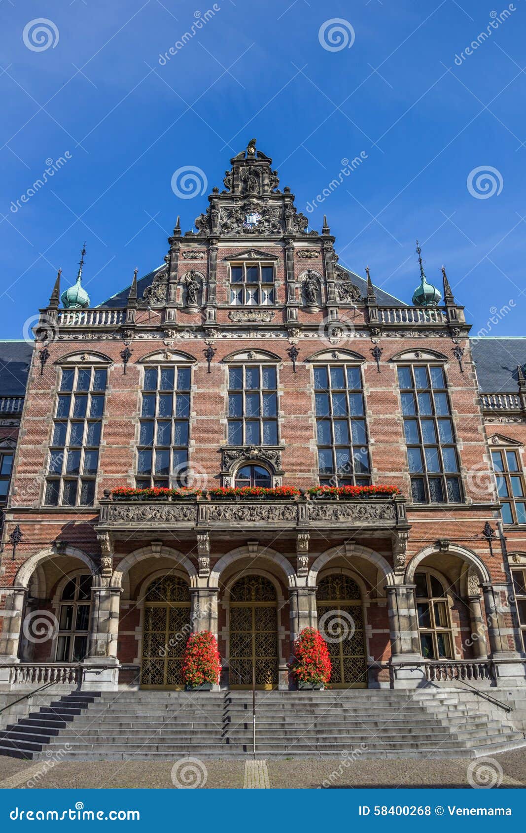 Front View of the Main Building of the Groningen University Stock Photo ...