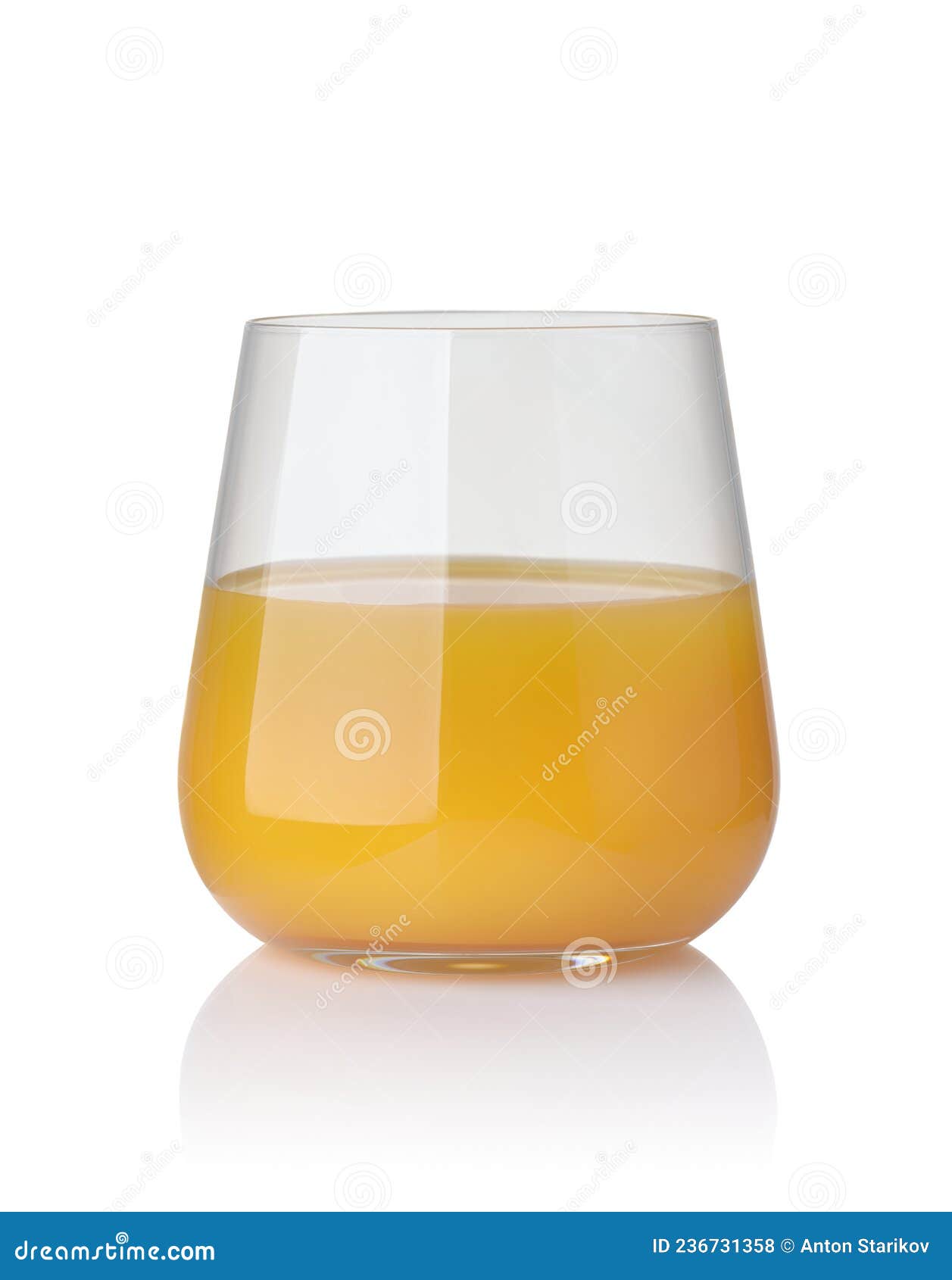 Front View of Mango Juice Glass Stock Photo - Image of glassware ...
