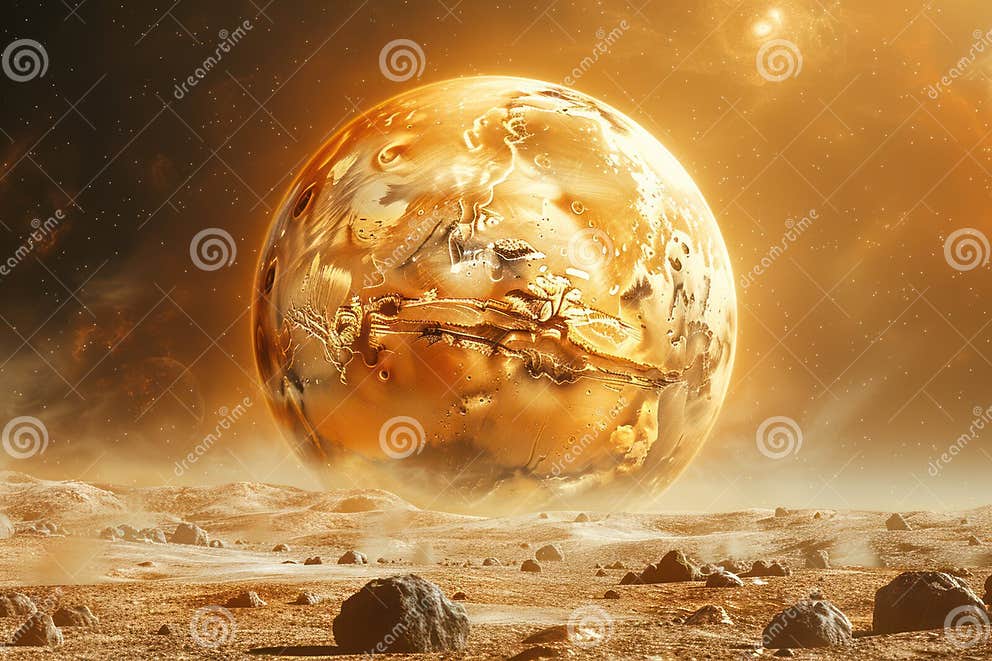 Front View of Mars - Fourth Planet from the Sun, Second Smallest in the ...