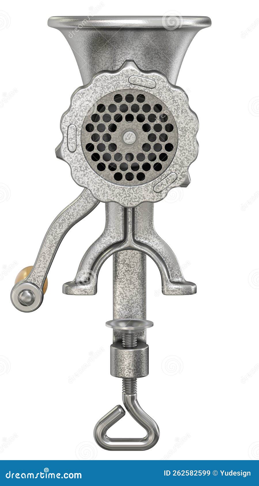 Front view of meat grinder stock illustration. Illustration of ...