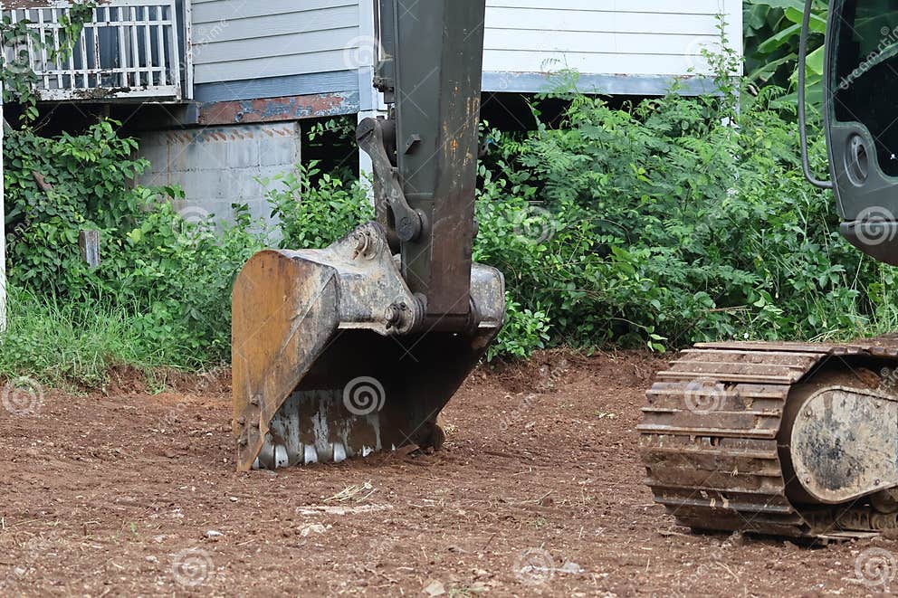 Front View, Medium Distance of, a 4x4 Backhoe Loader, Stock Photo ...