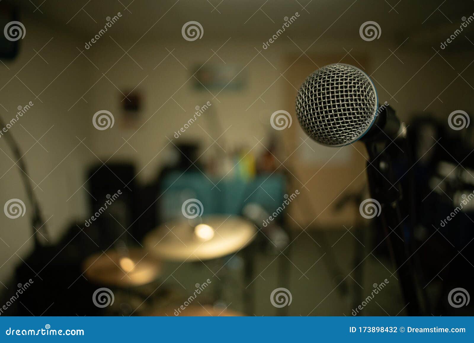 Shure Sm58 Grille Front View Microphone Studio Stock Photo - Image of ...