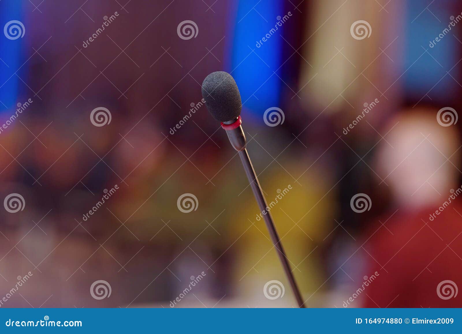 Front View of the Microphones during Business Conference in Conference ...
