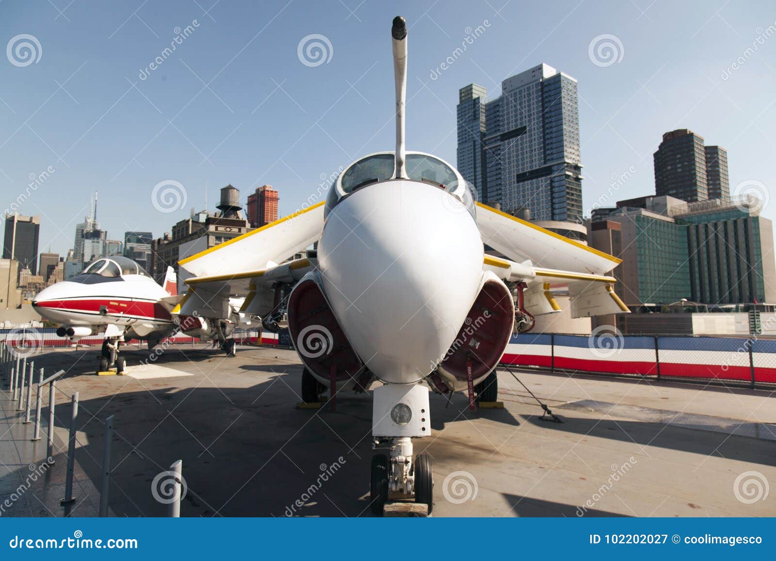 A Front View of a Military Jet Fighter Plane Stock Image - Image of ...