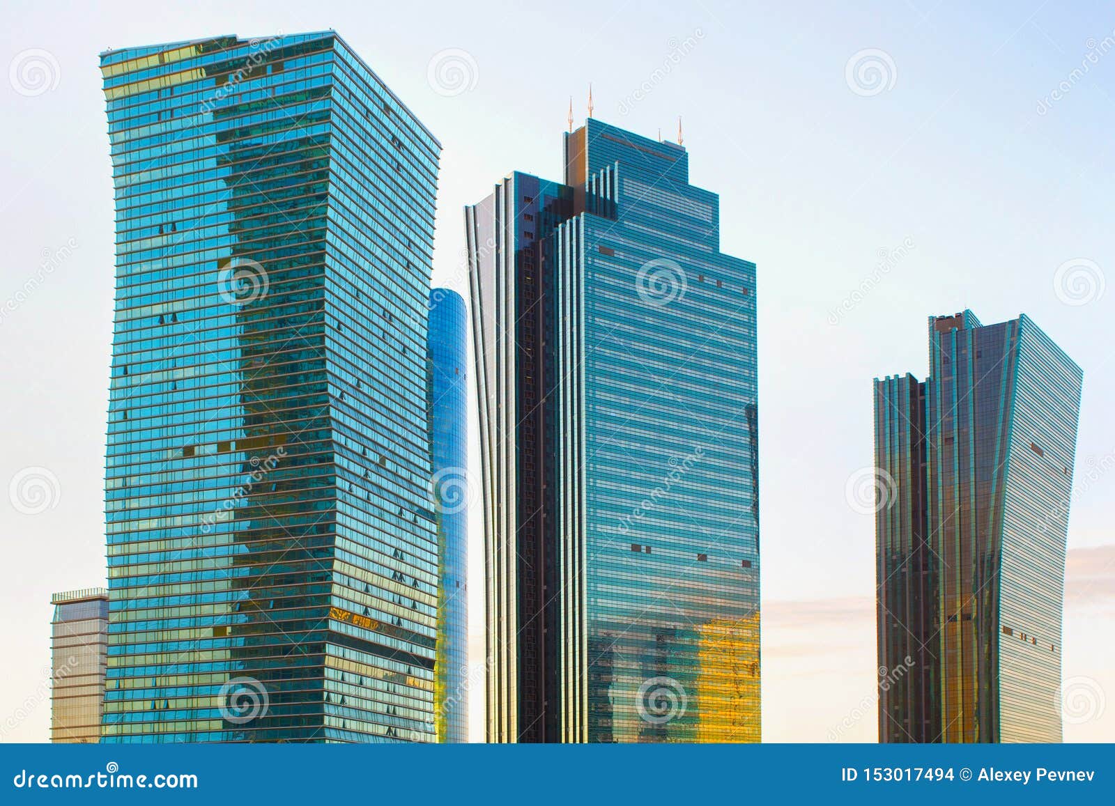 View of Modern High-rise Buildings Stock Photo - Image of background ...