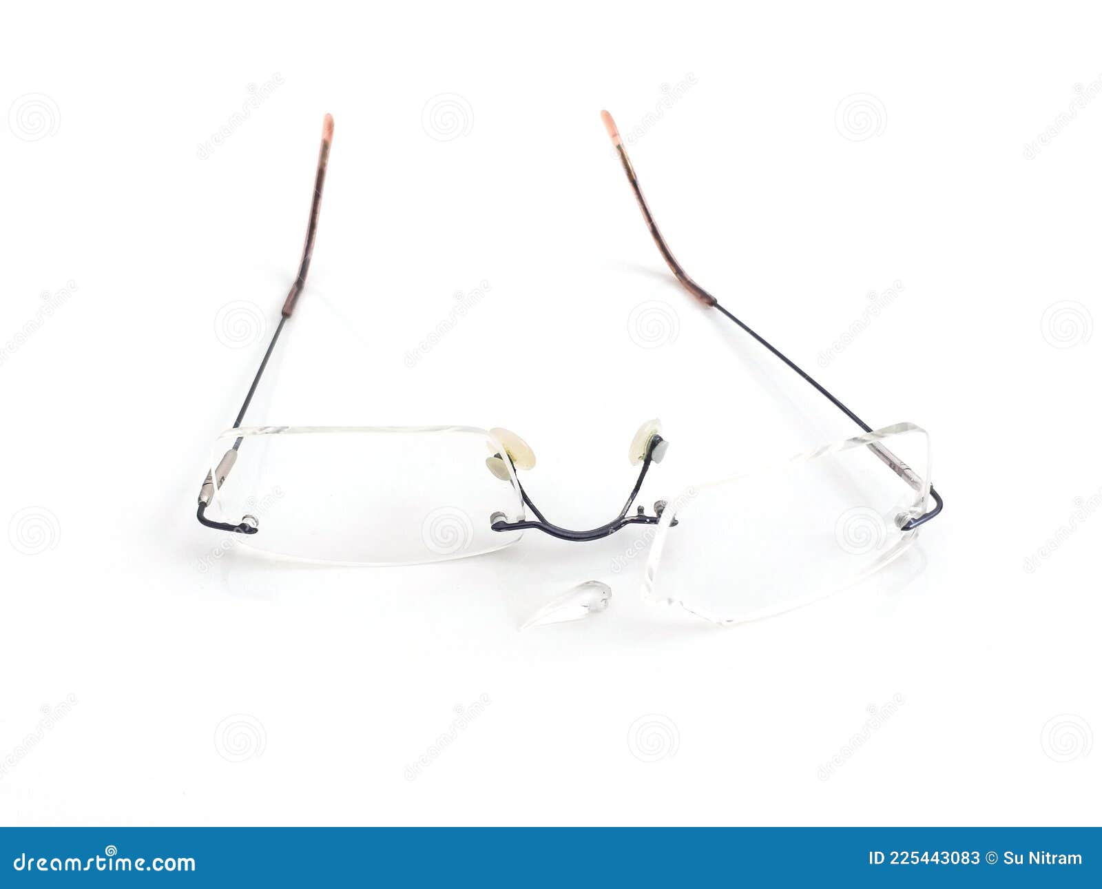 Front View of Modern Minimalist Vision Glasses on White Background ...