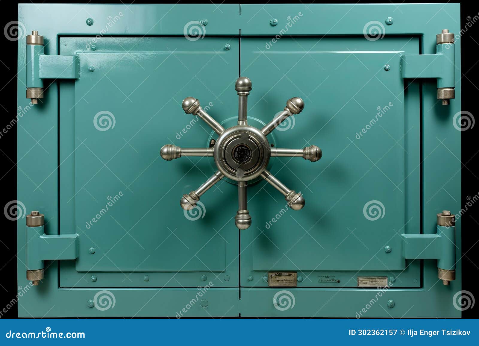 A Modern Vault Door In An Industrial Conference Room, Symbolizing ...