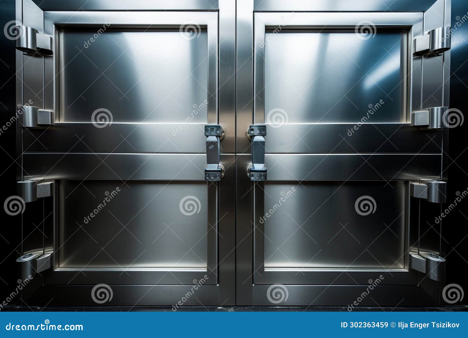 Front View of Modern Security Safe Box Full Frame Bank Vault Door for ...