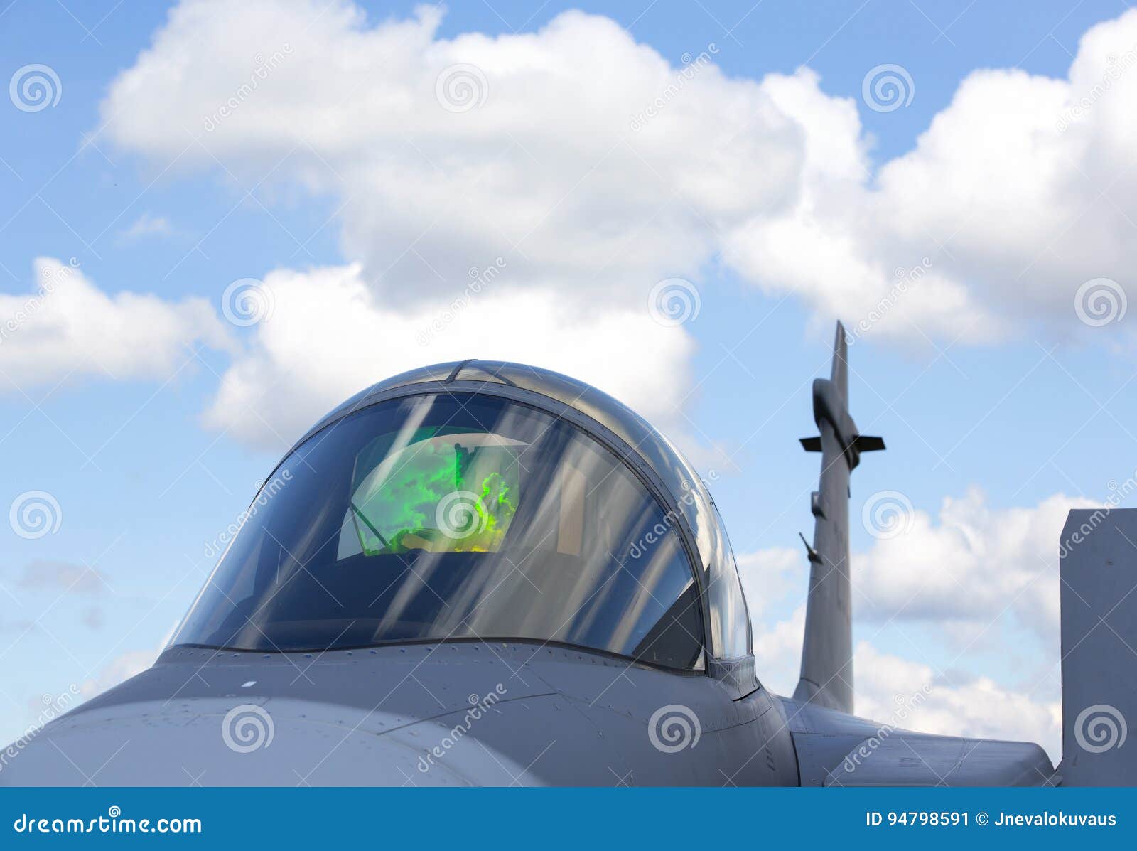 Front View of the Modern Tactical Jet Fighter Cockpit. Stock Image ...