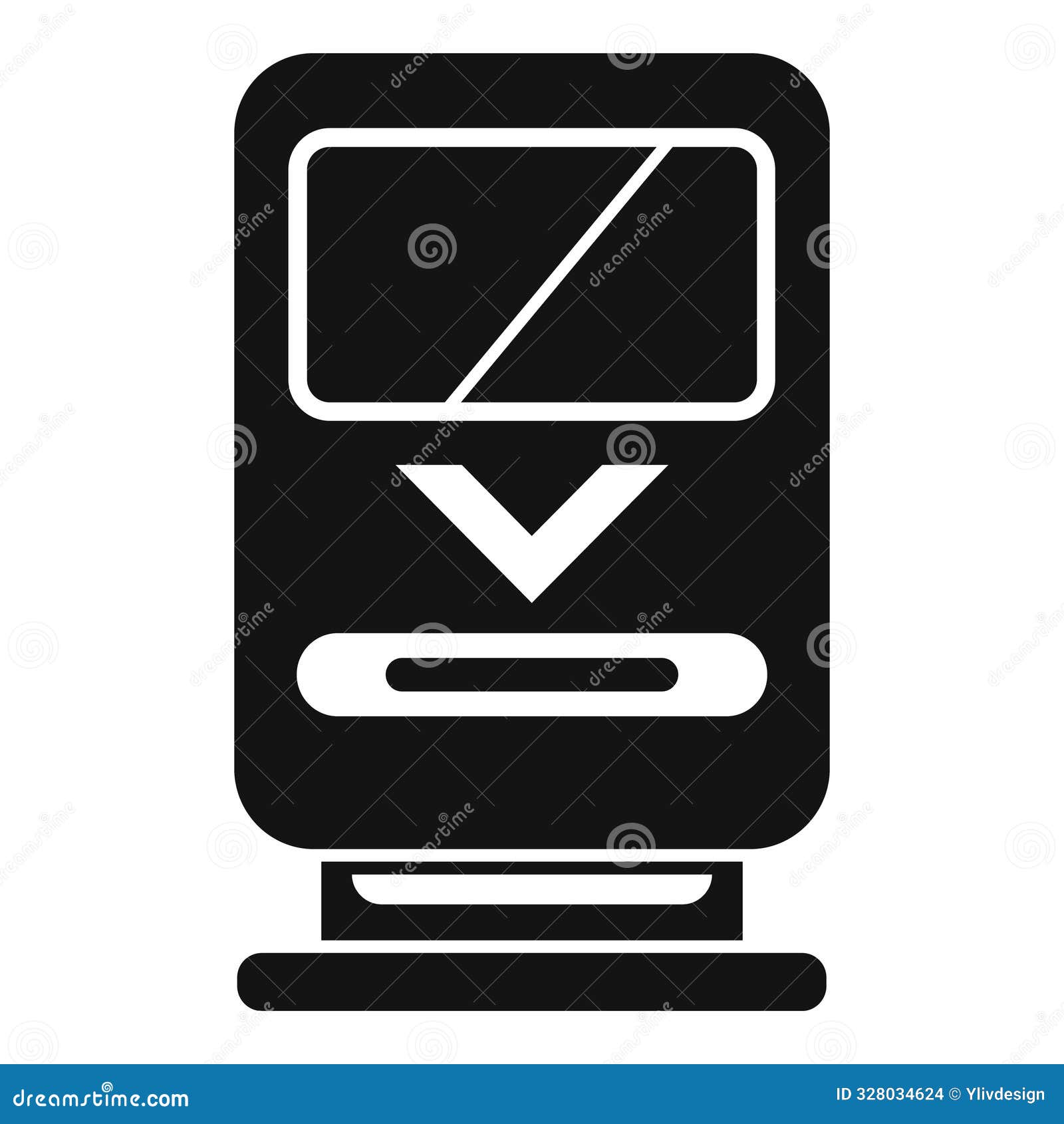 Front View of a Modern Train Arriving at the Station Stock Vector ...