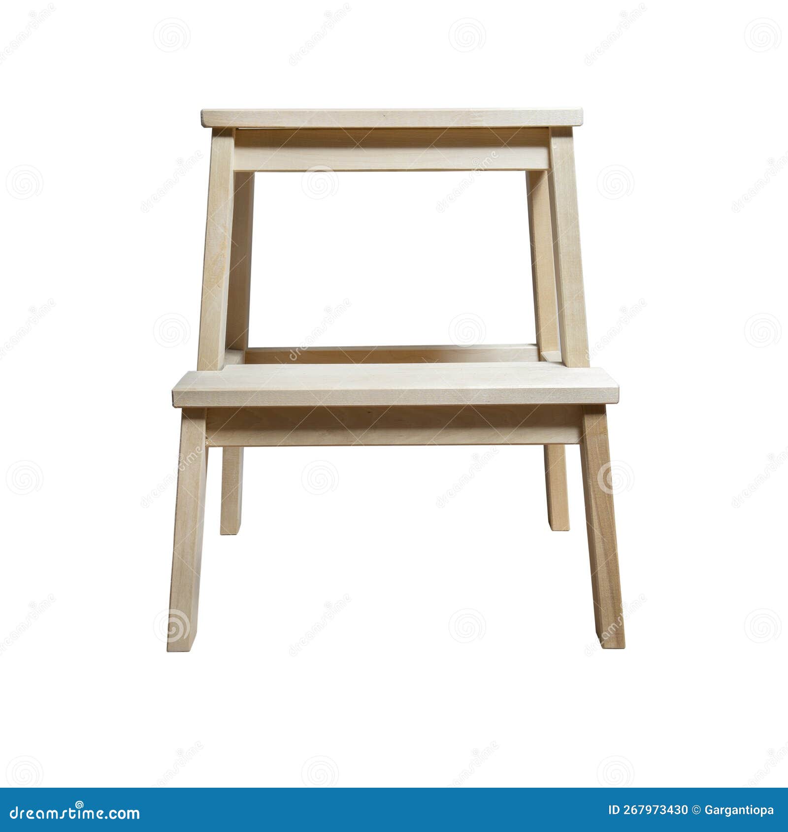 Front View of Modern Wooden Step Stool Stock Photo - Image of equipment ...