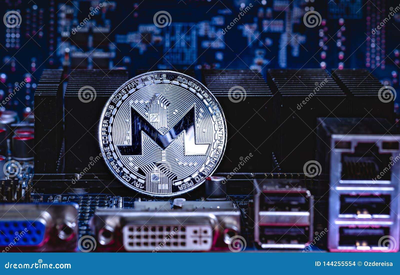 Front View of Monero Cryptocurrency Physical Coin Editorial Stock Image ...