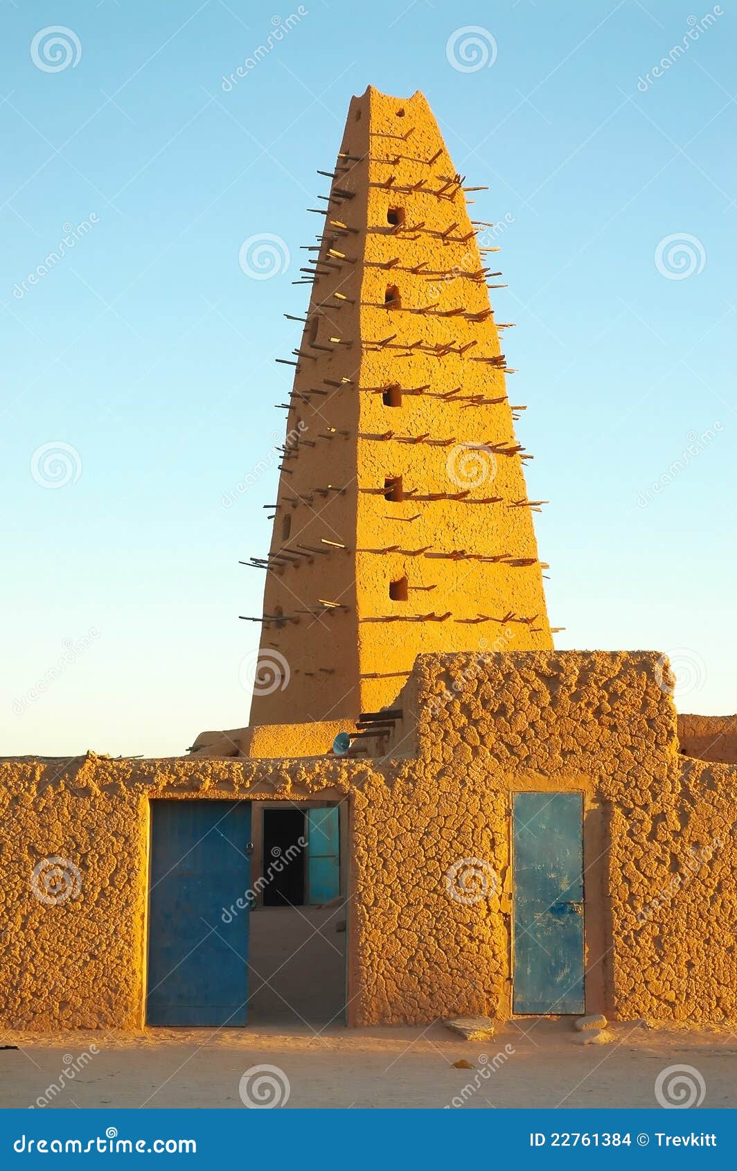 Front View of the Mud Mosque in Agadez Stock Photo - Image of africa ...