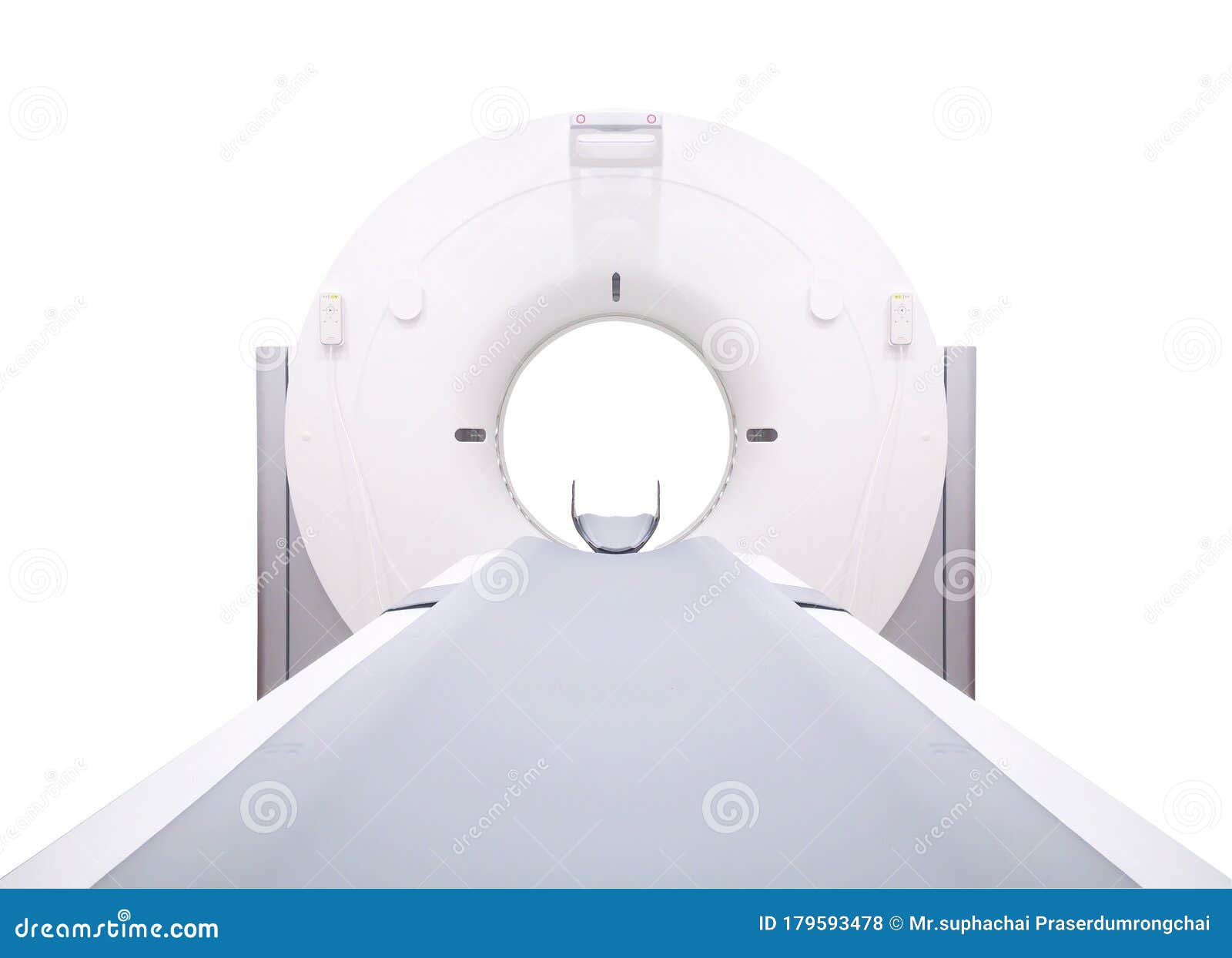 Front View of Multi Detector CT Scanner Computed Tomography Isolated on ...