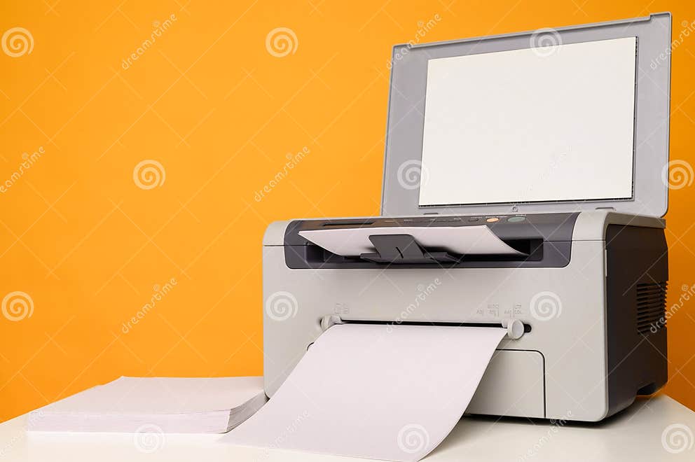 Front View of a Multifunction Device - Printer, Copier, Scanner and a ...