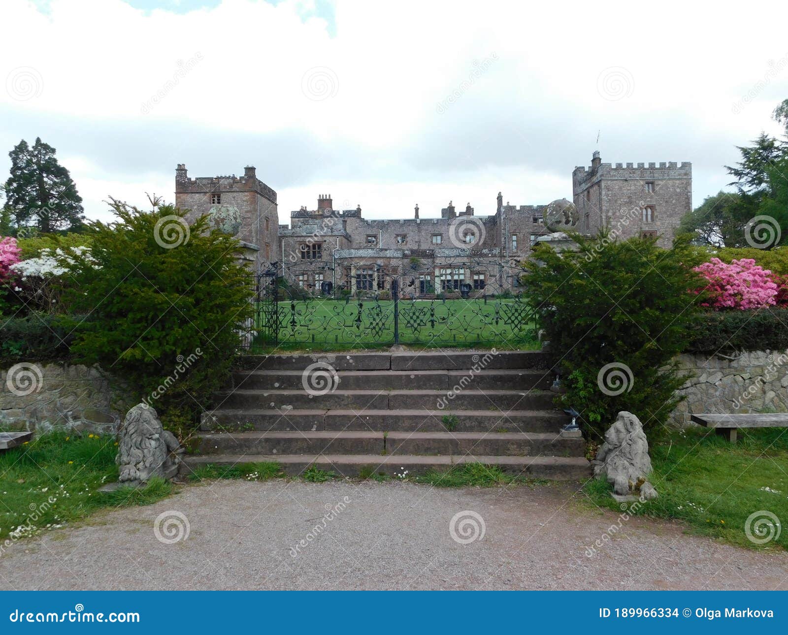The Front View of Muncaster Castle in the Lake District Stock Photo ...
