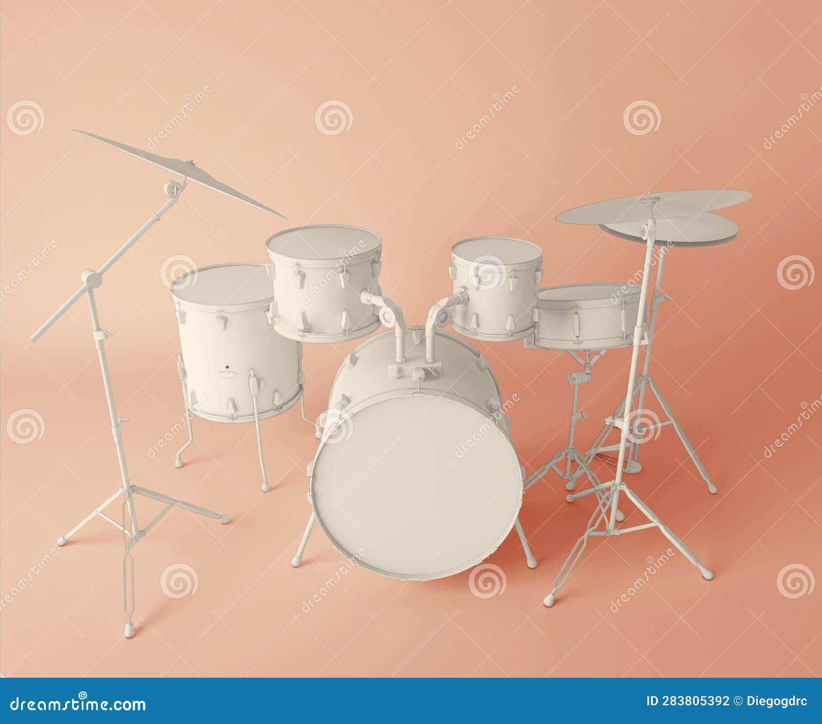 Front View of a Musical Drum Set on a Clear Background Stock ... Front View of a Musical Drum Set on a Clear Background Stock ...
