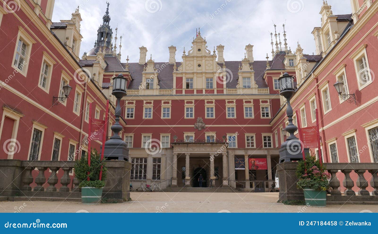 Bad Muskau, Germany. Front View of New Castle in Muskau Park. Editorial ...