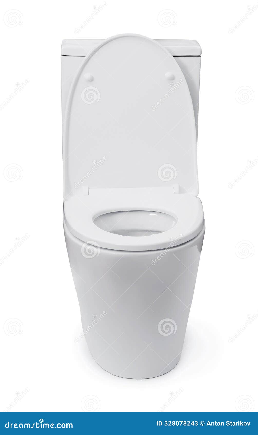 Front View of New Ceramic Toilet Bowl Stock Image - Image of public ...