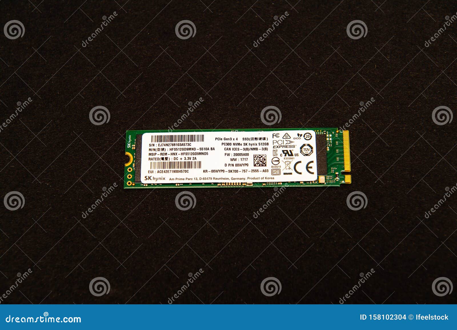 Front View Of New Fast Sk Hynix Nvm Express Editorial Stock Image Image Of Retail Business