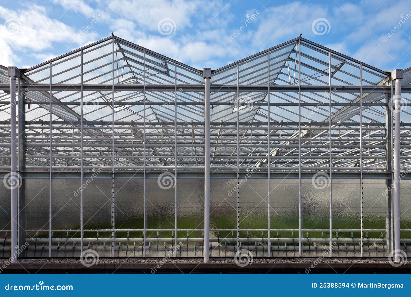 Front View of a Newly Build Greenhouse Stock Photo - Image of ...