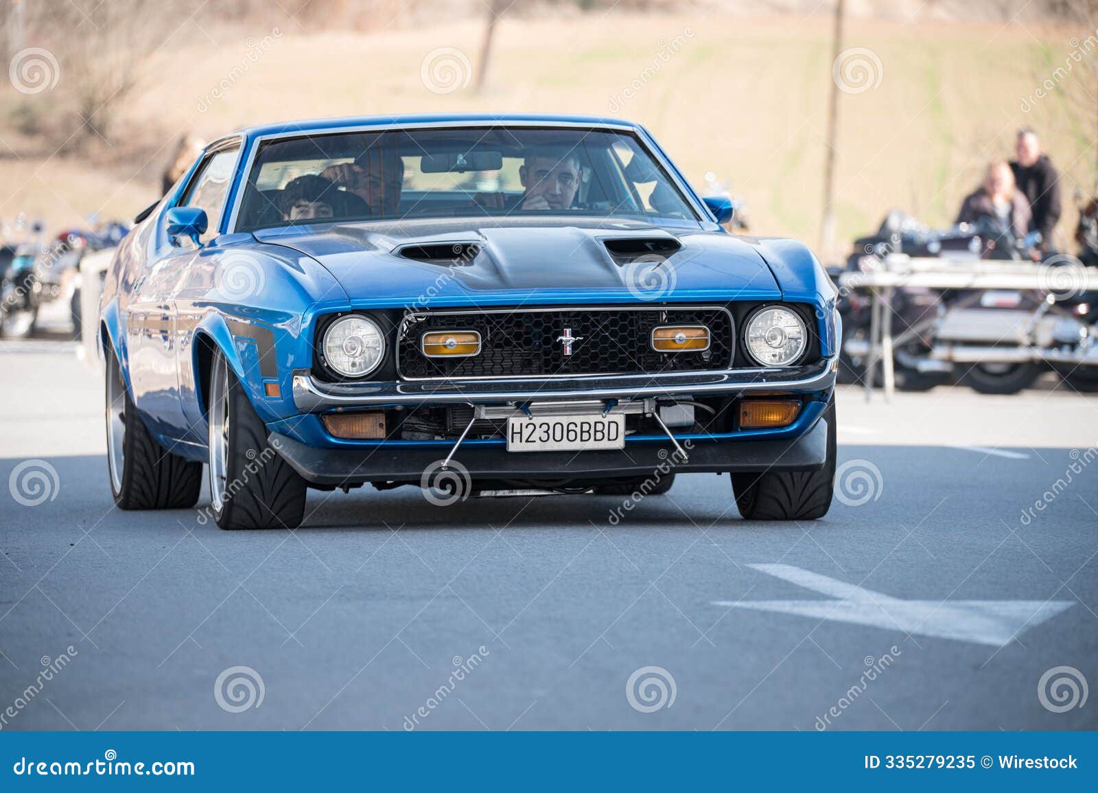 Classic Blue Facelifted First Generation 1971 Ford Mustang Mach ...