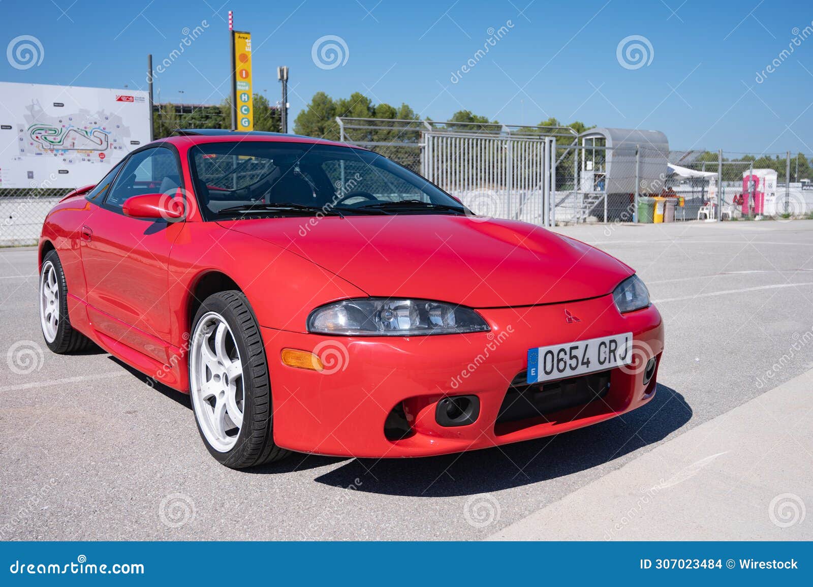 Red Second Generation Mitsubishi Eclipse Editorial Stock Image - Image ...