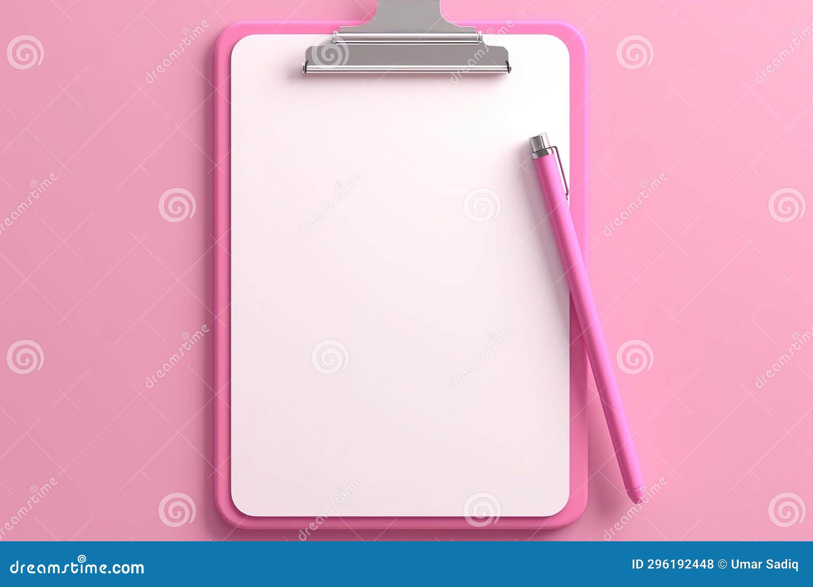 Front View of a Notepad with a Pen Stock Illustration - Illustration of ...
