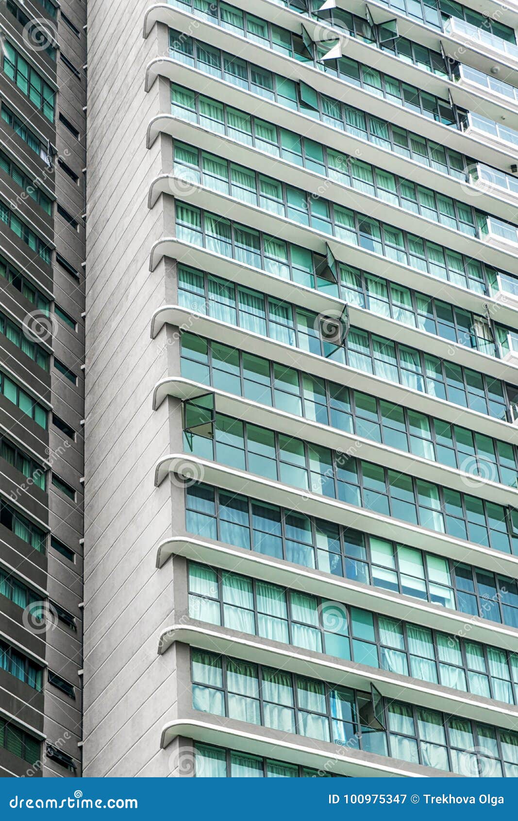 Front View of Office Building Windows Stock Image - Image of life ...